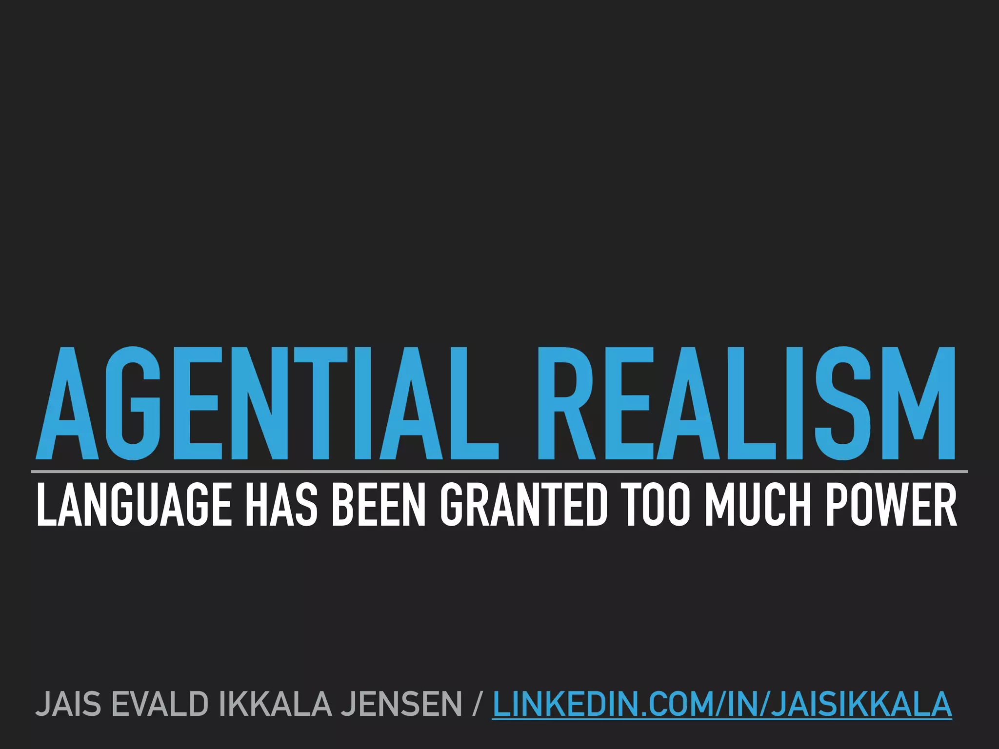 Introduktion til Agential Realism | PDF