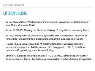 Introduktion til Agential Realism | PPT