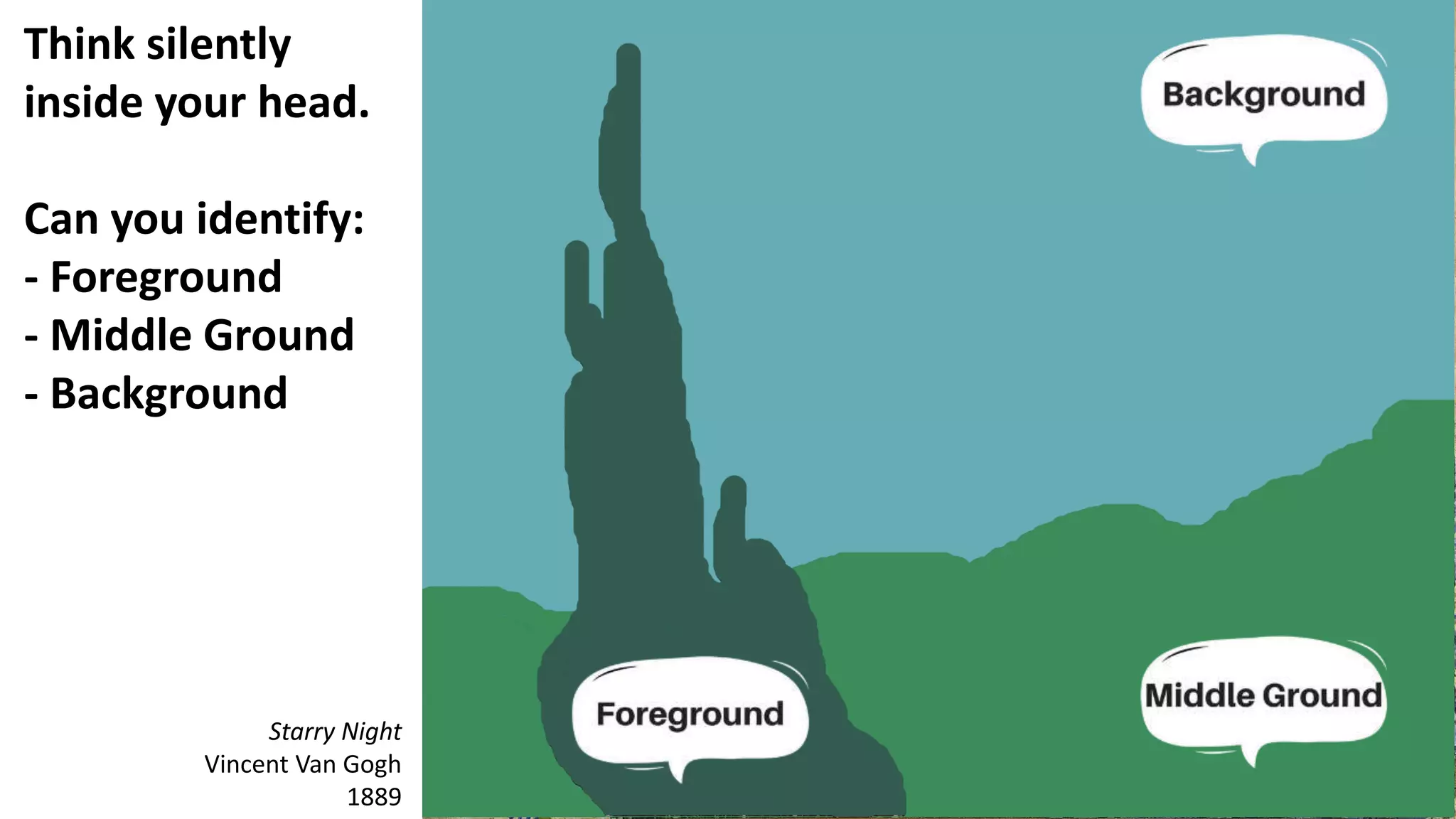 Defining & Identifying Foreground, Middle Ground, & Background | PPTX