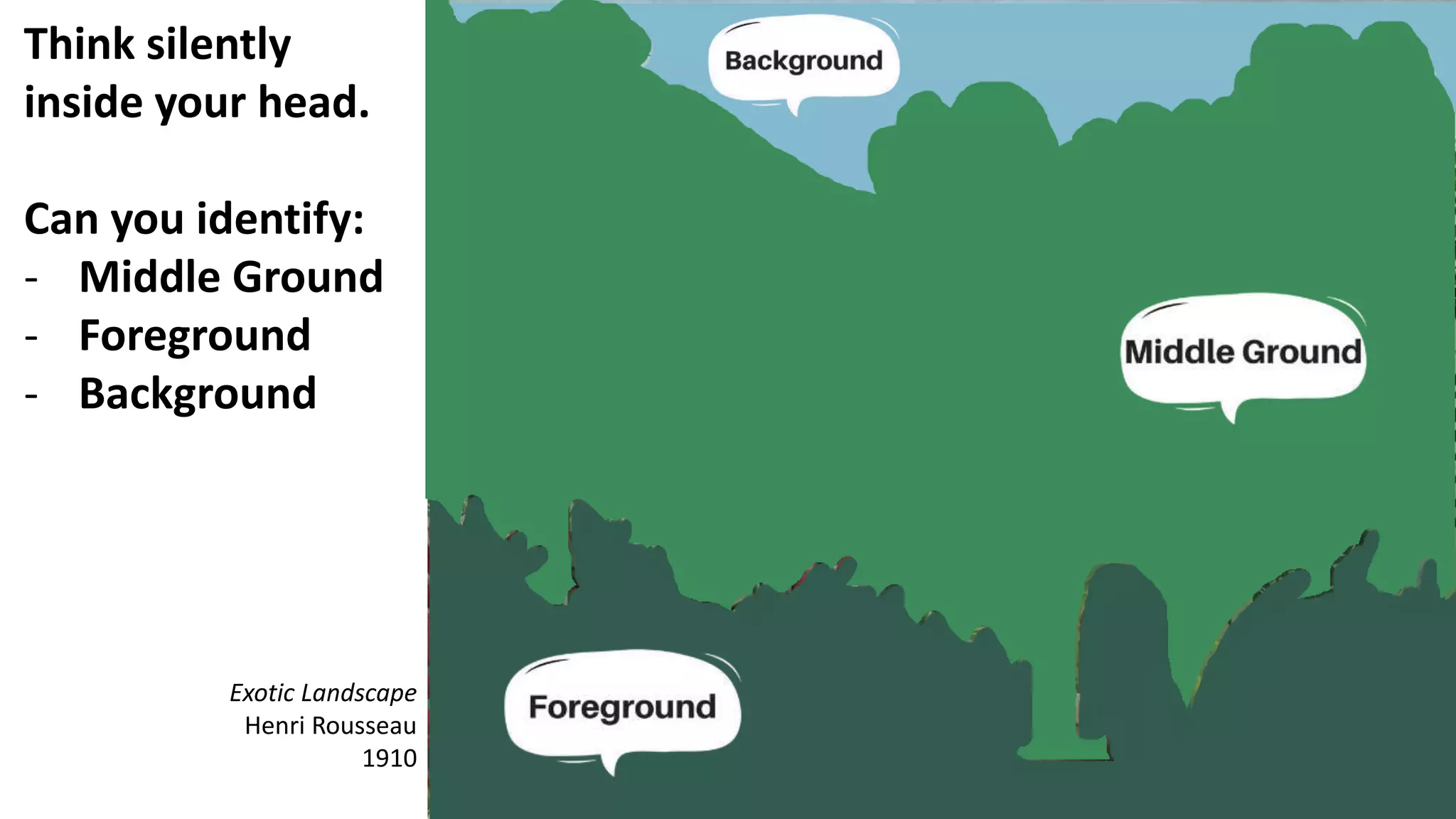Defining & Identifying Foreground, Middle Ground, & Background | PPTX