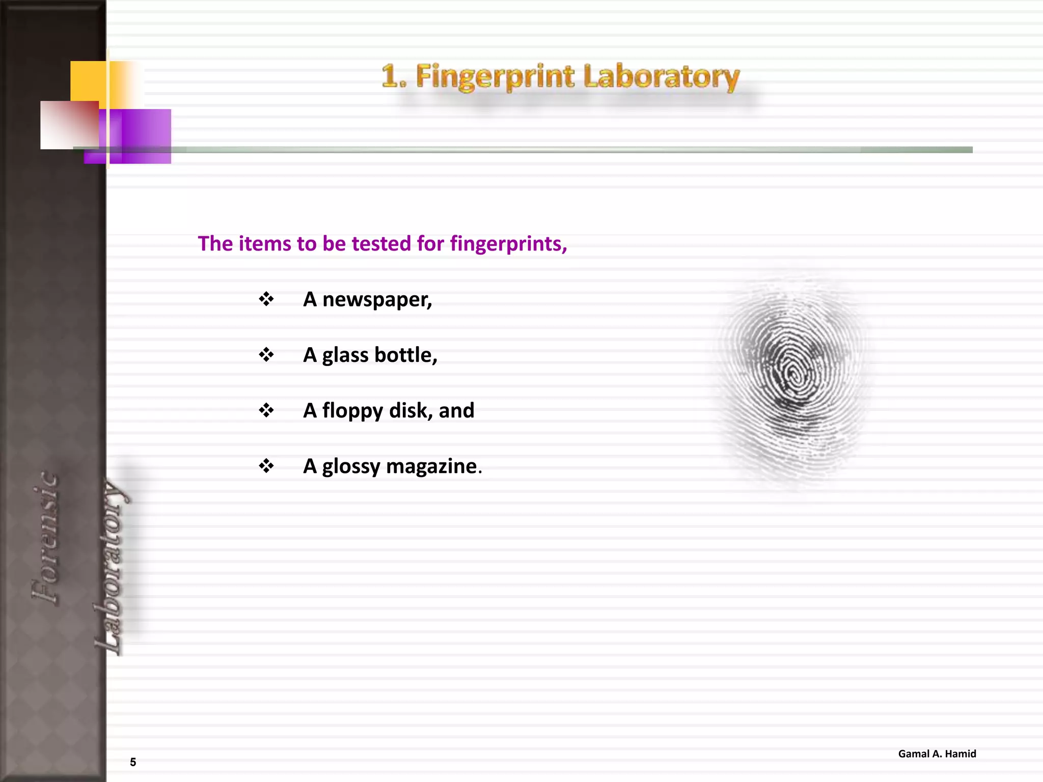 Forensic laboratory | PPTX | Chemistry | Science