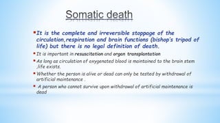 Death, Types of Death and Brain death | PPTX