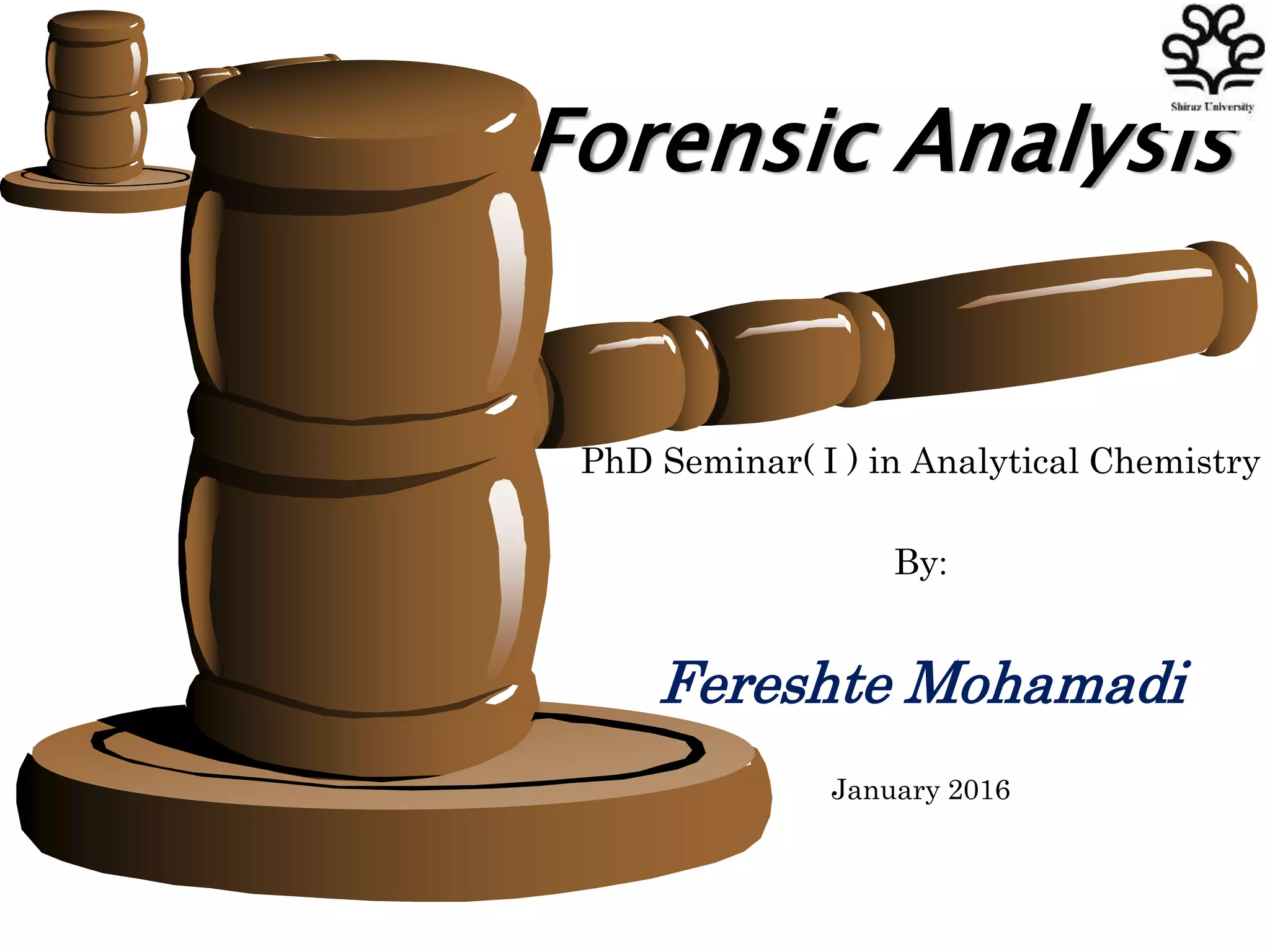 Forensic chemistry | PPT