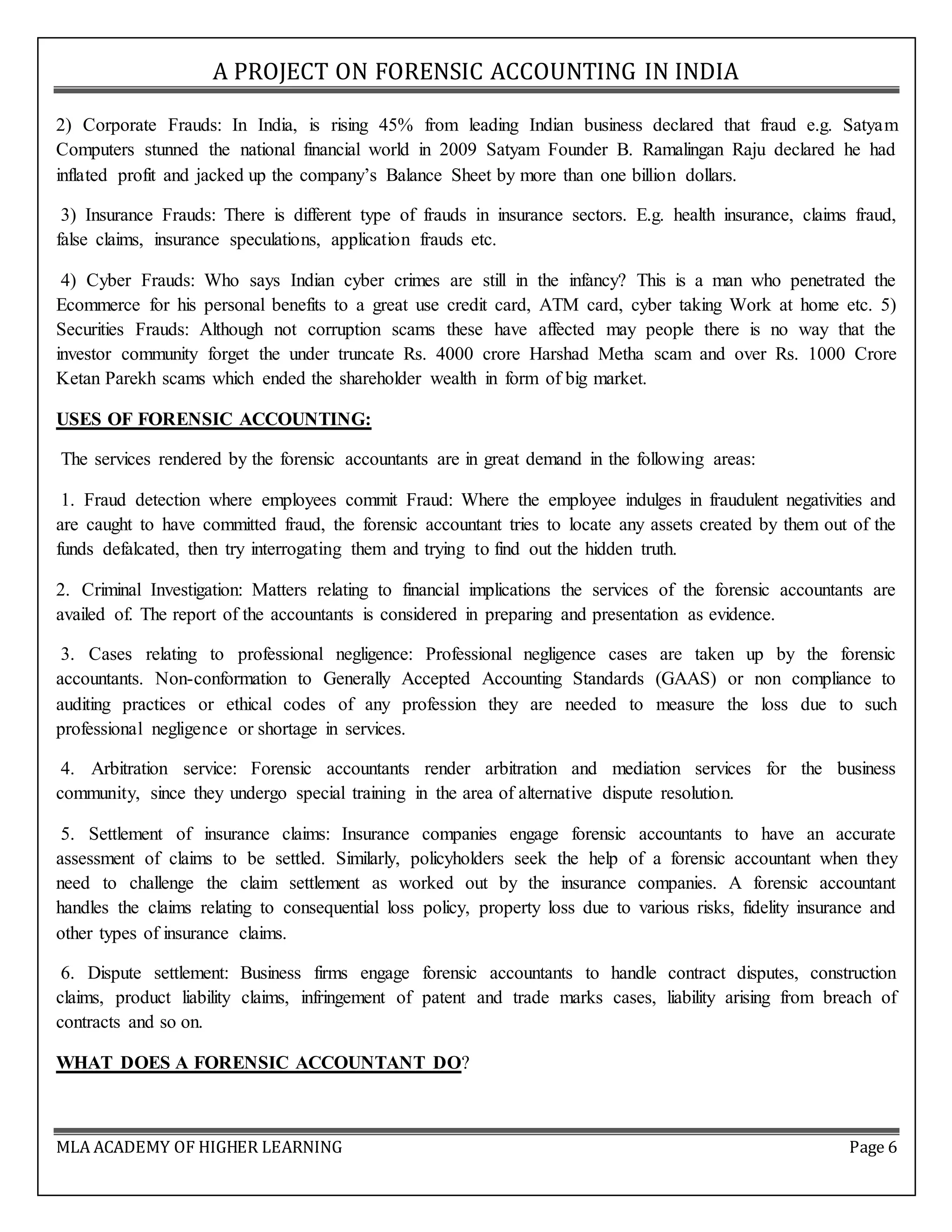 Forensic accounting | DOCX