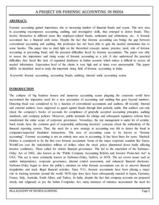 Forensic accounting | PDF