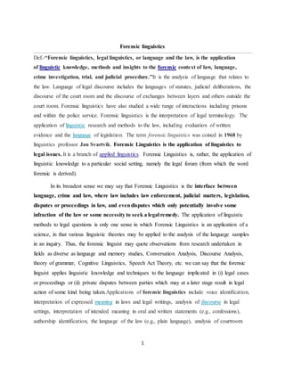 Forensic Linguistics | DOCX