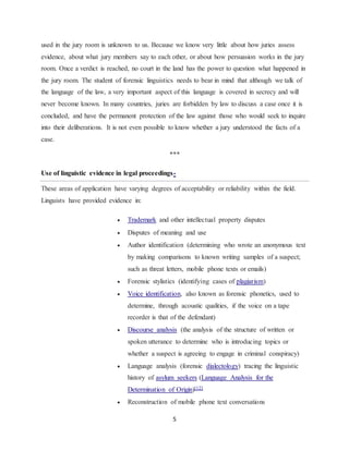 Forensic Linguistics | DOCX