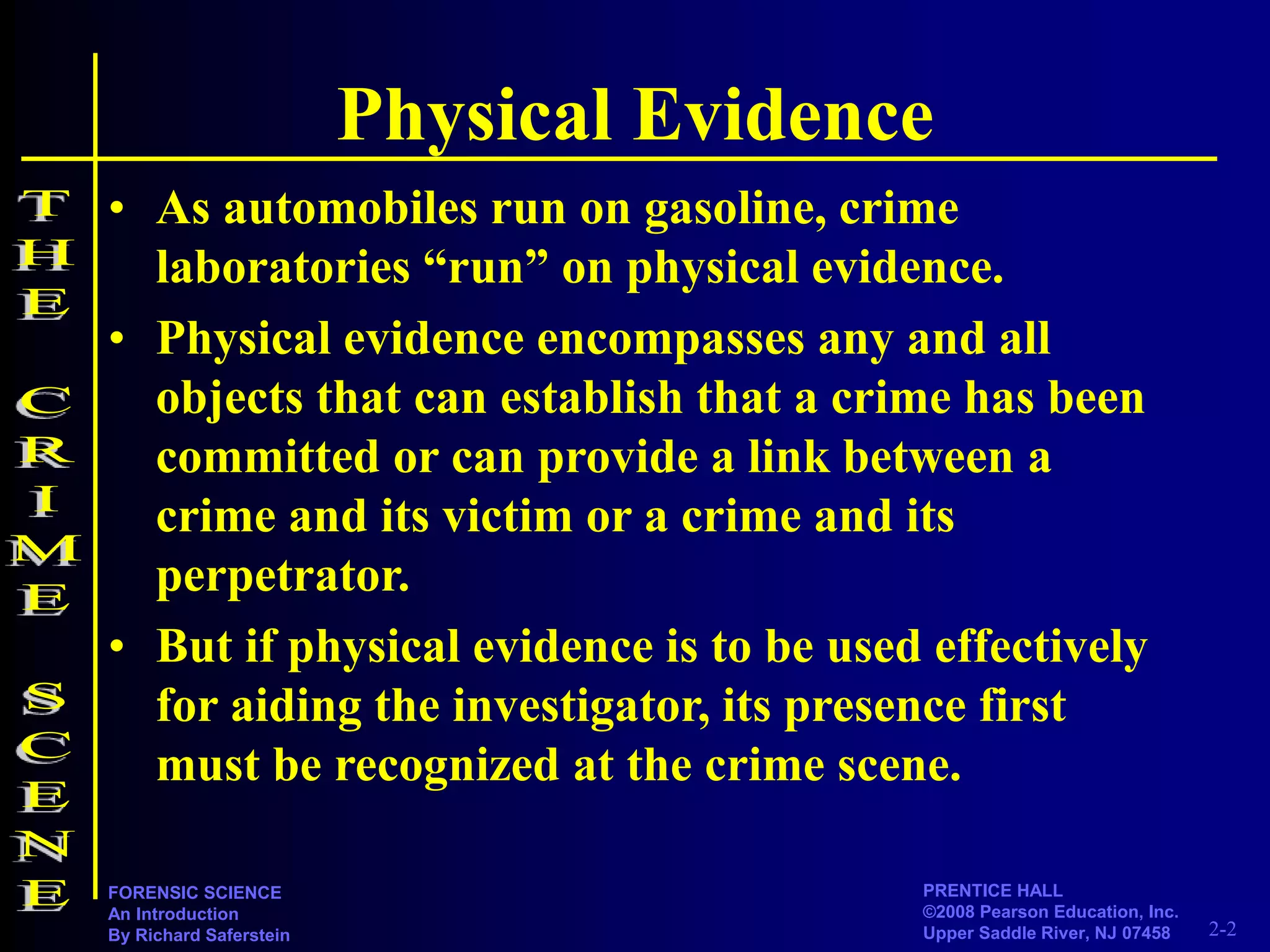 Forensic.Ch.2.Crime Scene.ppt