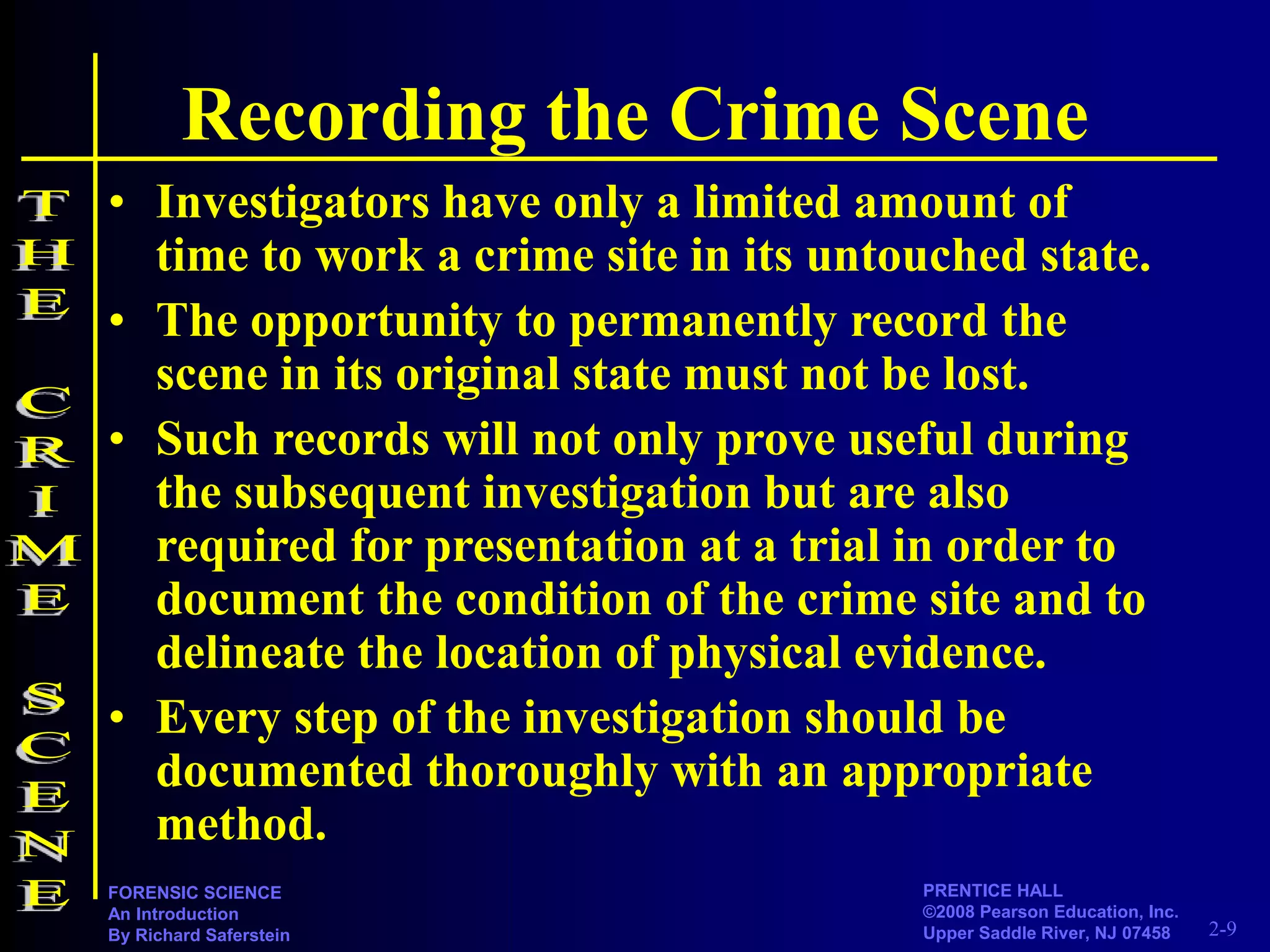 Forensic.Ch.2.Crime Scene.ppt