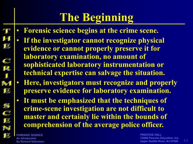 Forensic.Ch.2.Crime Scene.ppt