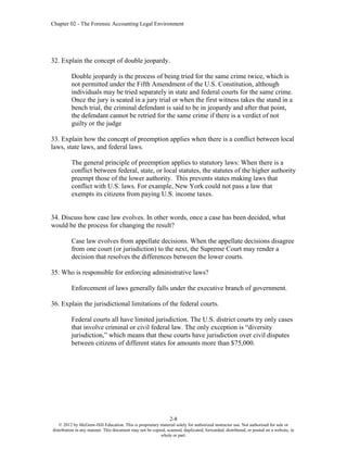 Forensic Accounting and Fraud Examination 2nd Edition Hopwood Solutions ...