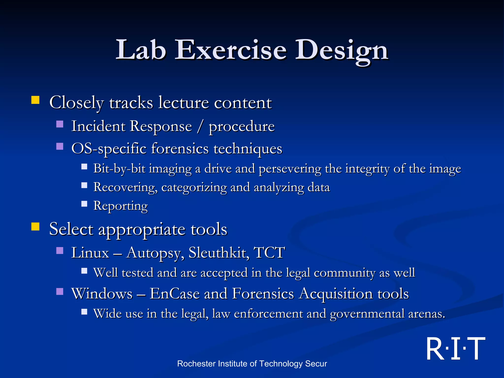 Forensic Lab Development | PPT