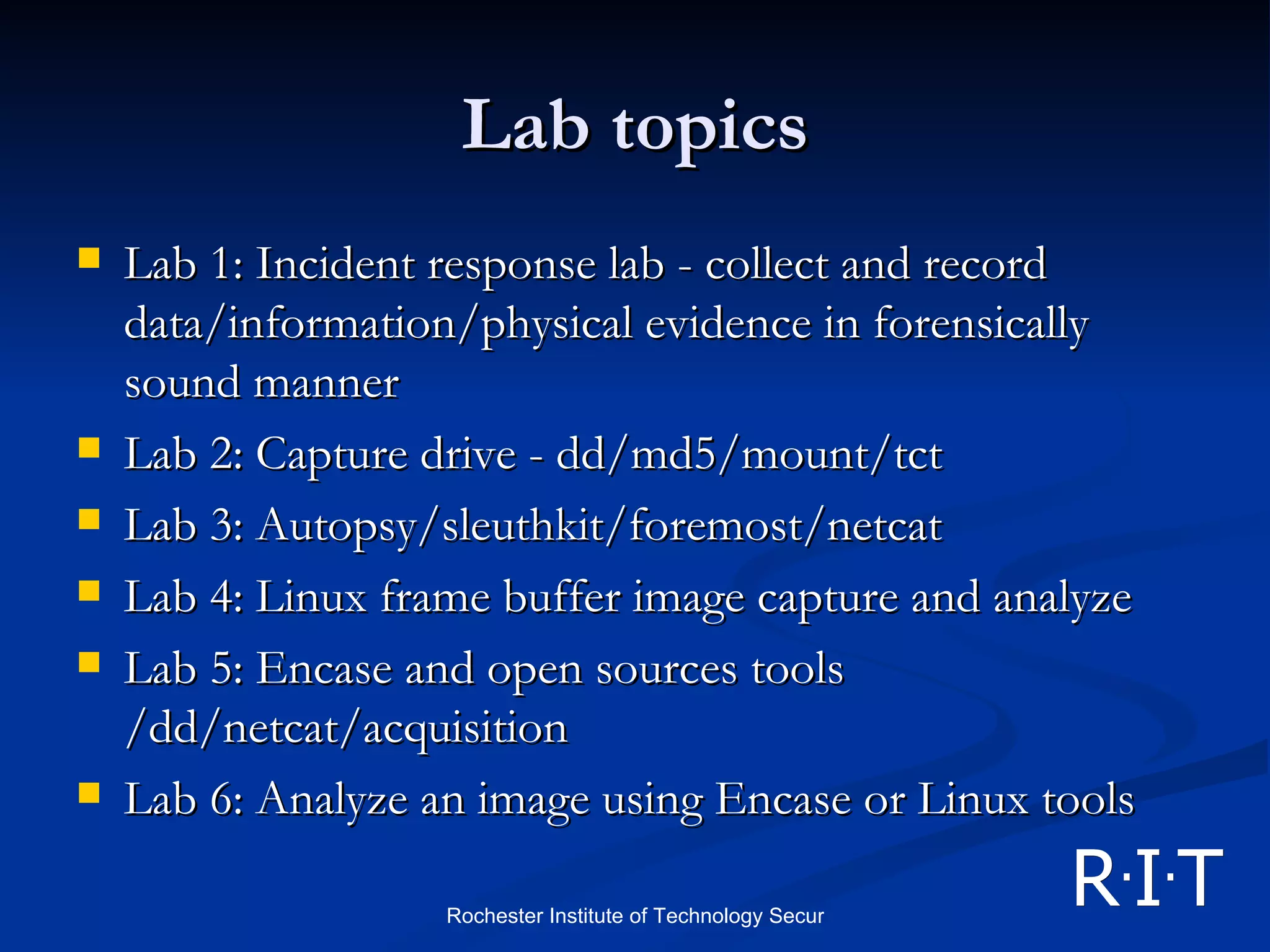 Forensic Lab Development | PPT