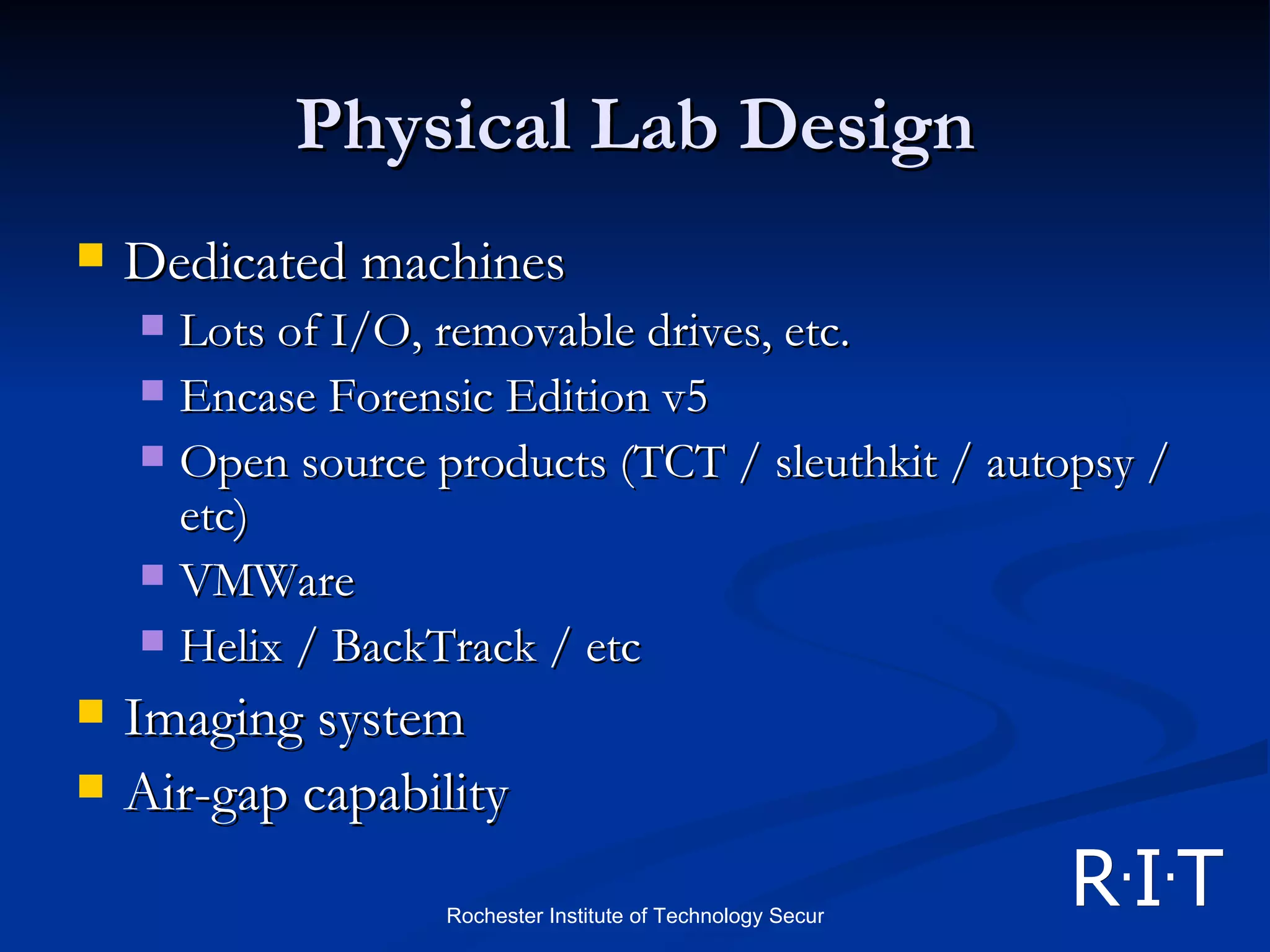 Forensic Lab Development Ppt