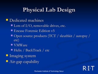 Forensic Lab Development | PPT