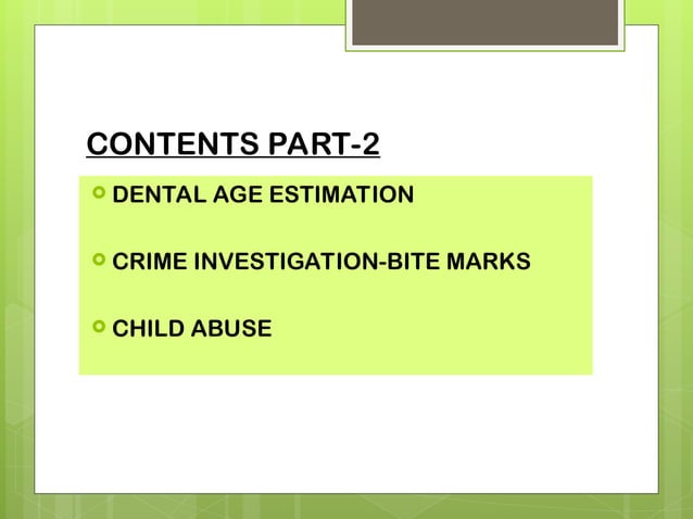 INTRODUCTION TO FORENSIC ODONTOLOGY- PART 1 | PPT