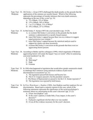 Forensic Psychology 3rd Edition Fulero Test Bank | PDF