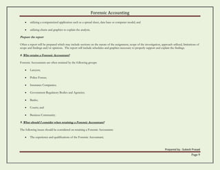 Forensic accounting | PDF