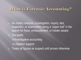 Forensic accounting | PPTX