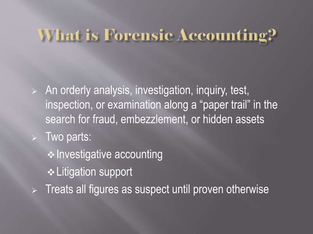 Forensic accounting | PPTX