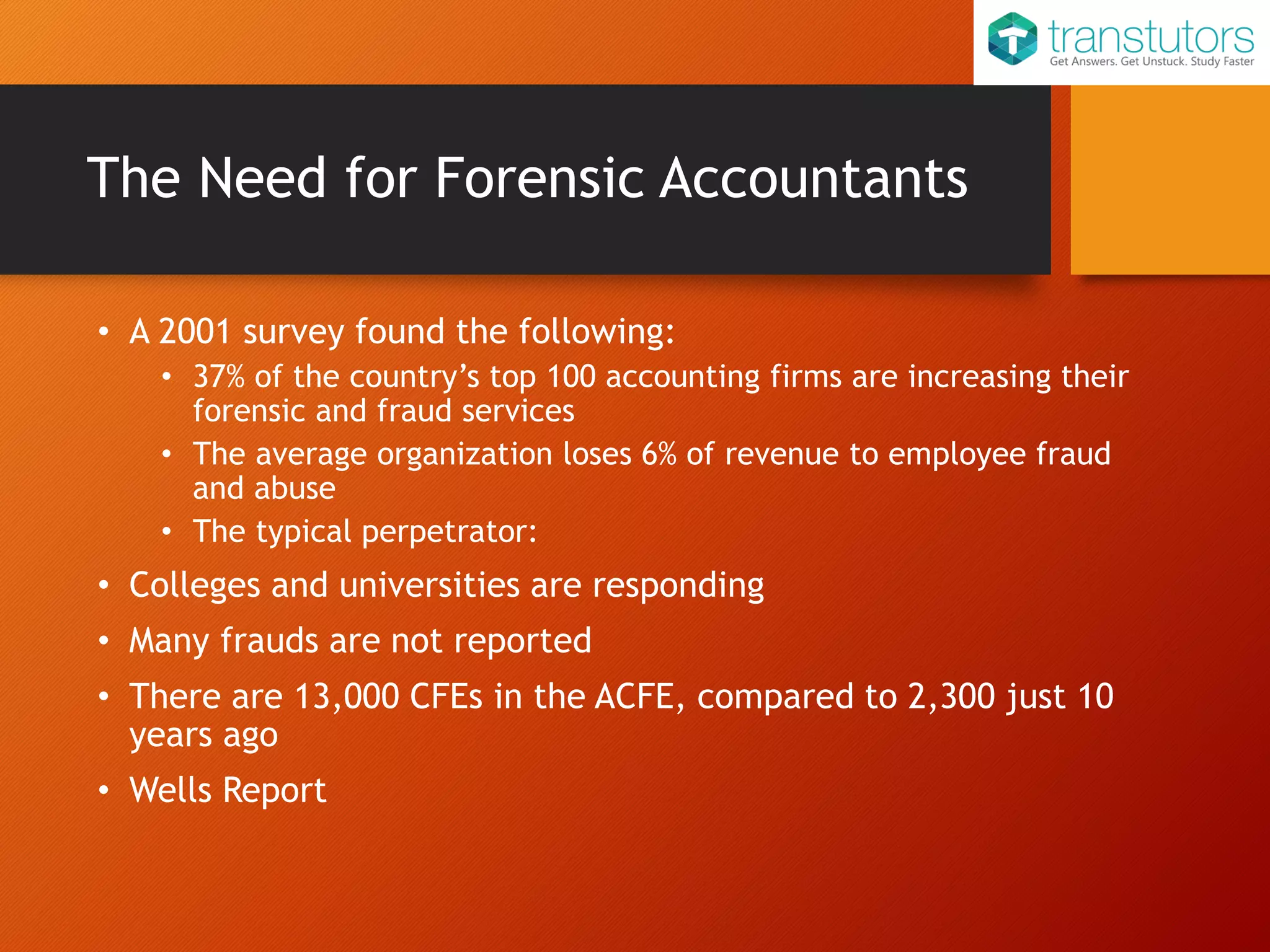 Forensic Accounting | Accounting | PPTX
