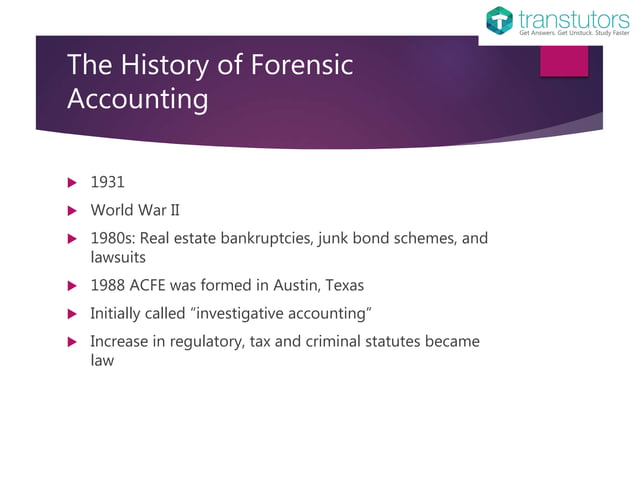 Forensic Accounting | Accounting | PPTX