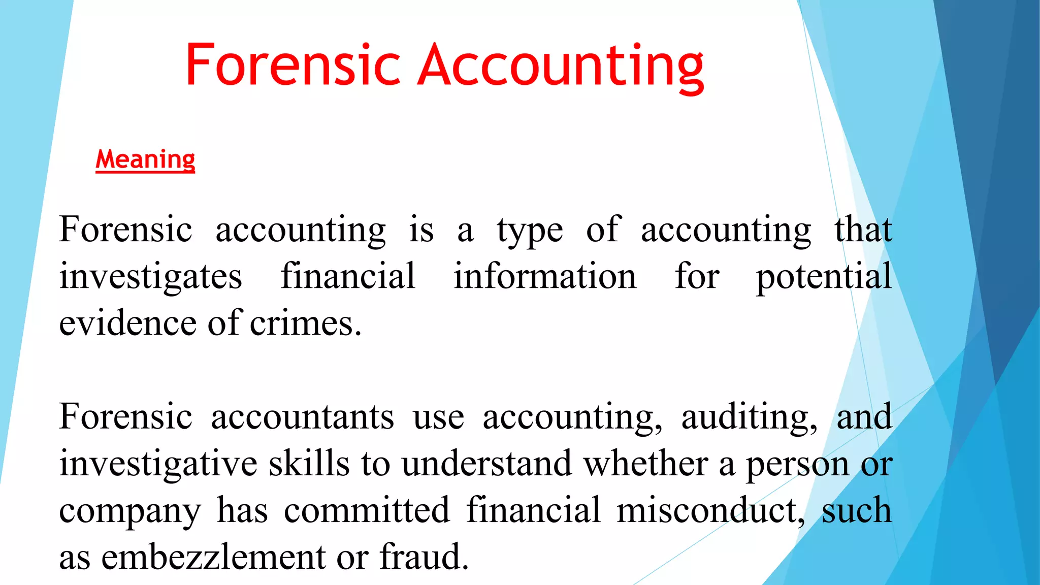 Forensic Accounting PPT - INCHARA J.M - 23COMA24.pptx