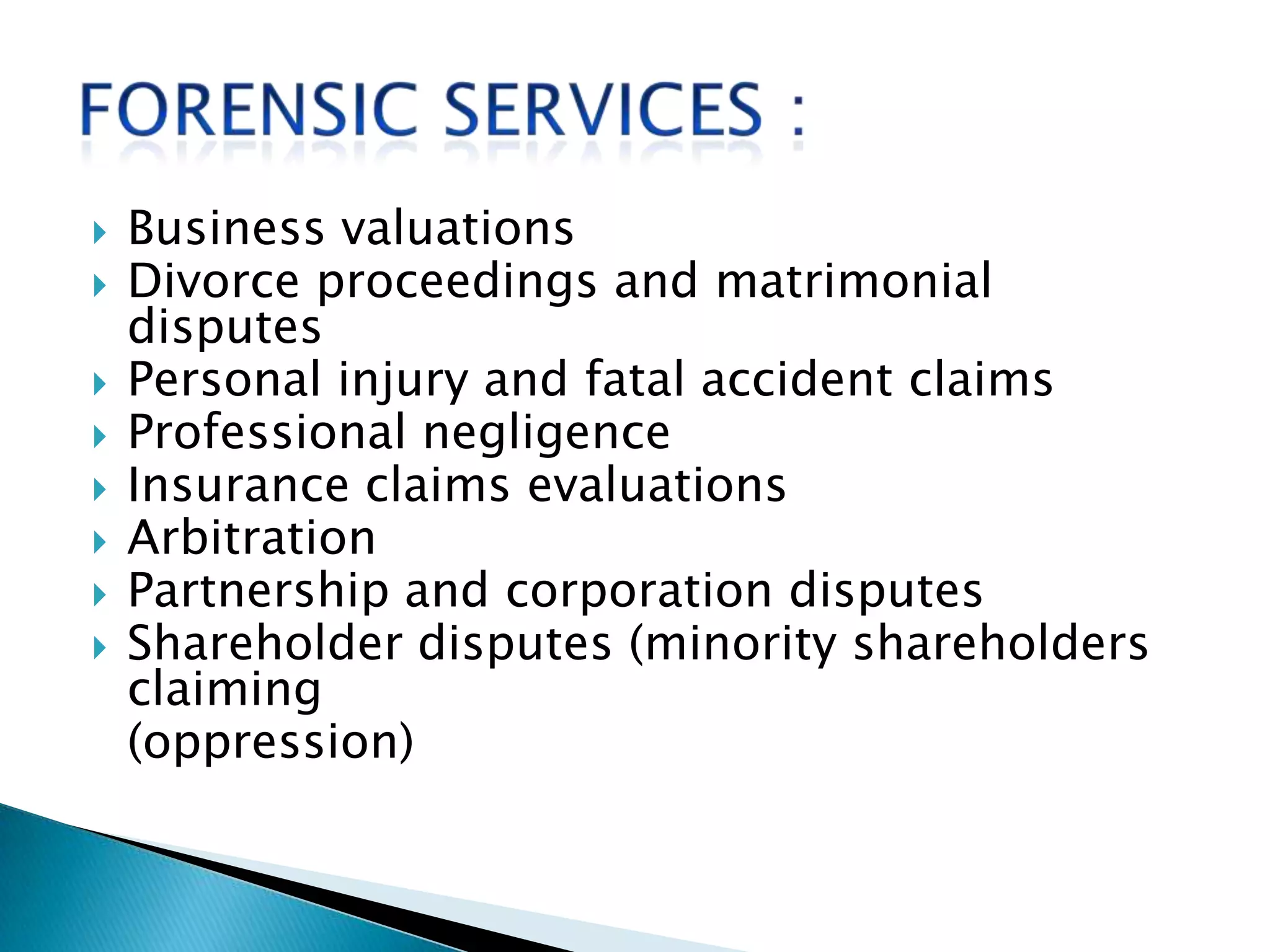 Forensic accounting ppt (2) | PPTX