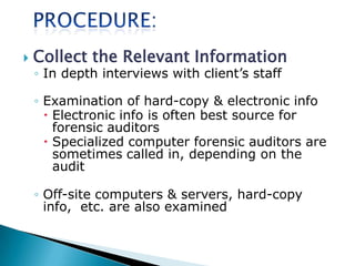 Forensic accounting ppt (2) | PPTX