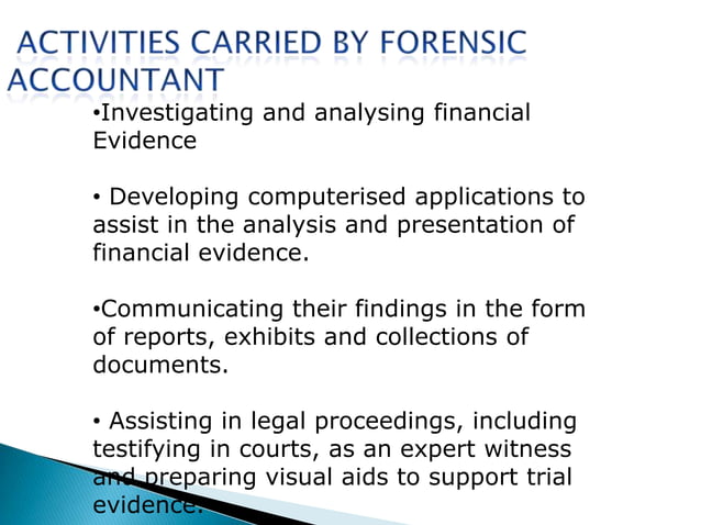 Forensic accounting ppt (2) | PPTX | Business Accounting & Finance ...
