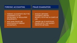 Forensic accounting vs fraud examination | PPTX