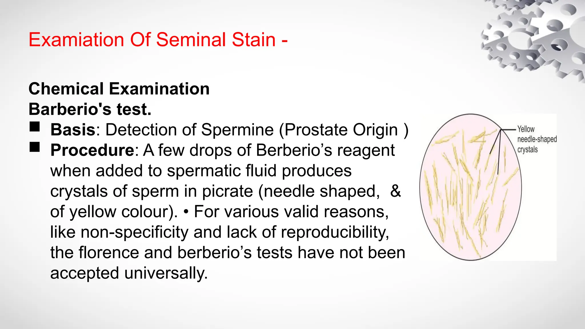 Forensic analysis of semen(sperm). pptx. | PPTX