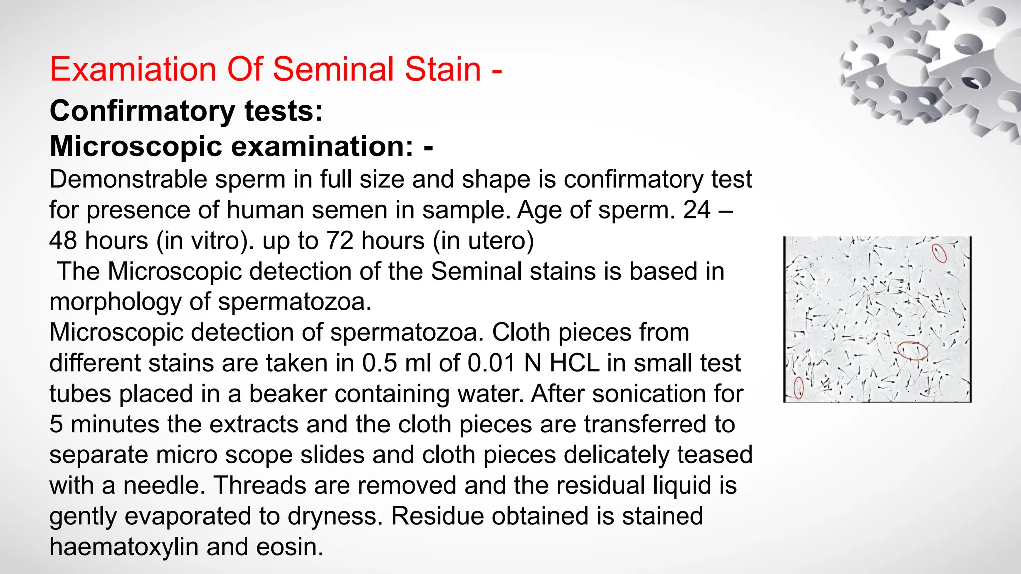 Forensic analysis of semen(sperm). pptx. | PPTX