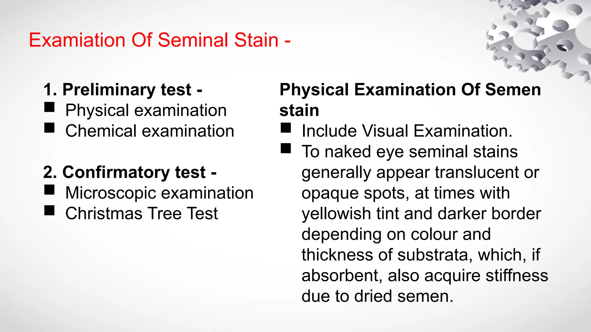 Forensic analysis of semen(sperm). pptx. | PPTX