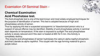 Forensic analysis of semen(sperm). pptx. | PPTX