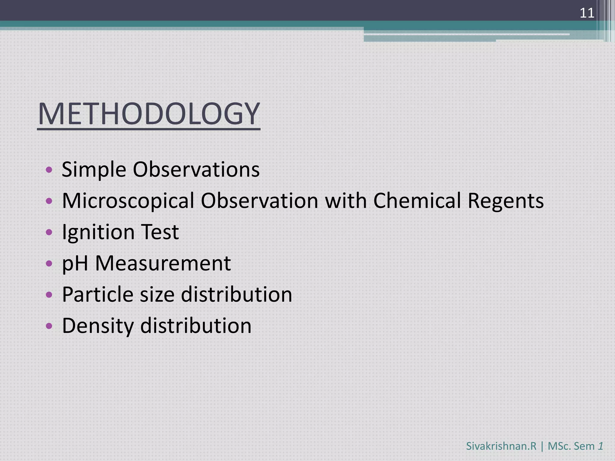 Forensic analysis of soil | PPTX