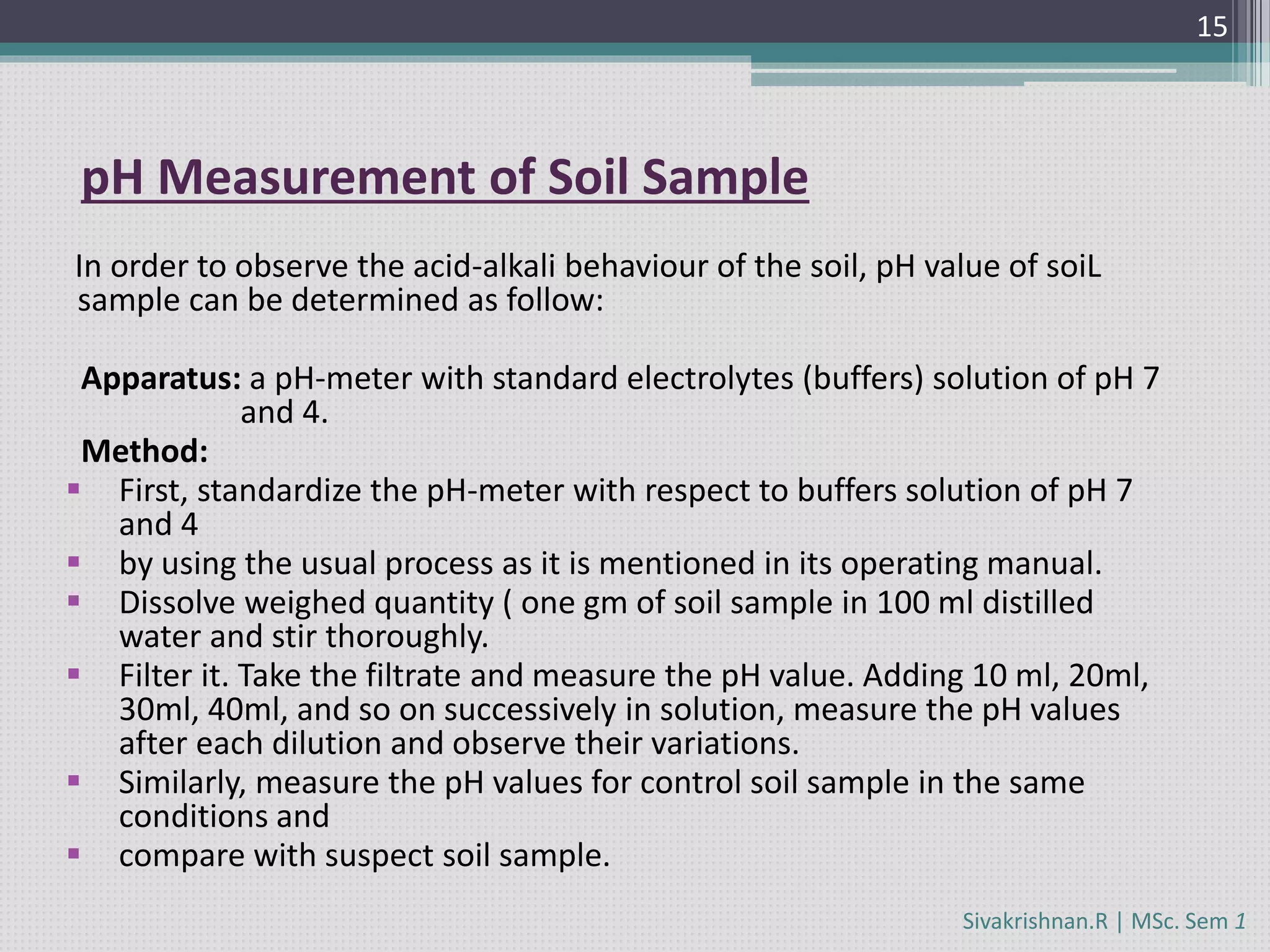 Forensic analysis of soil | PPTX | Gardening | Home & Garden