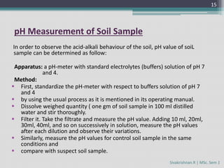 Forensic analysis of soil | PPTX