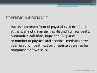 Forensic analysis of soil | PPTX