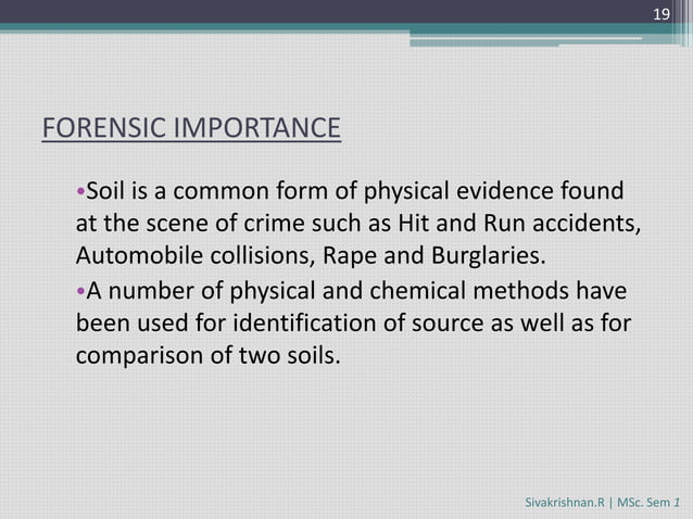 Forensic analysis of soil | PPTX | Gardening | Home & Garden