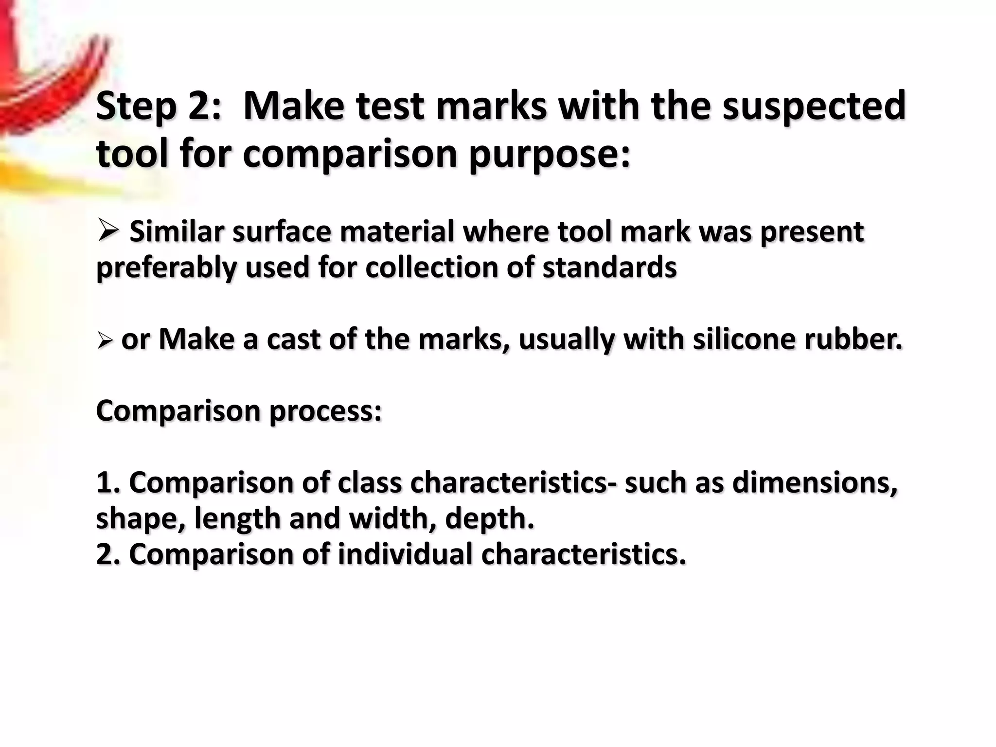 Forensic analysis of tool marks | PPTX