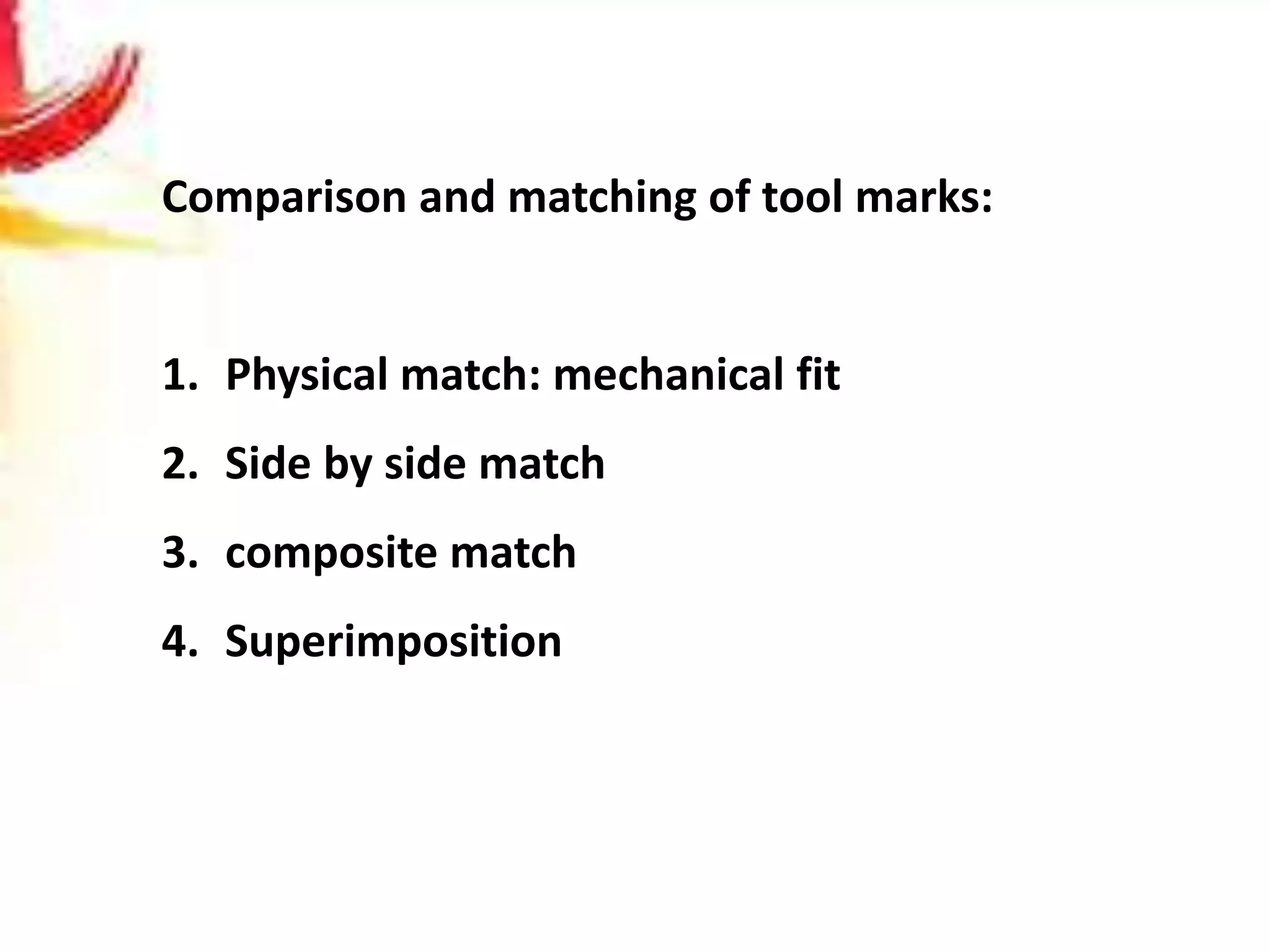 Forensic analysis of tool marks | PPTX