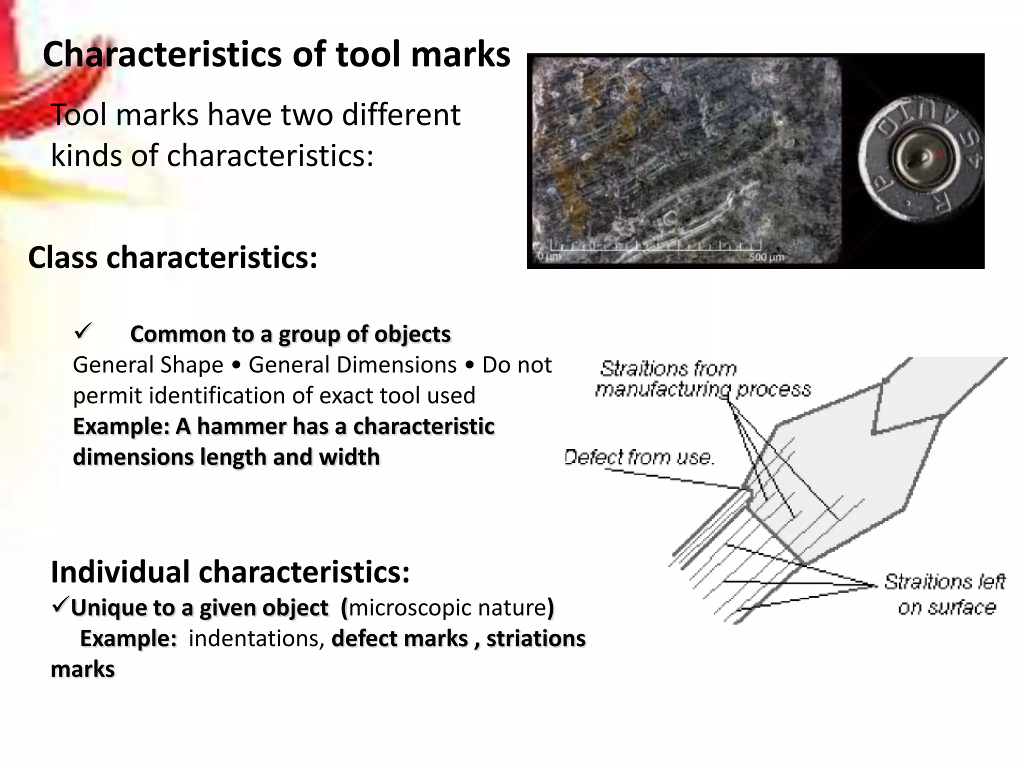 Forensic analysis of tool marks | PPTX