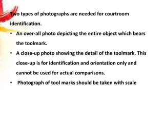Forensic analysis of tool marks | PPTX