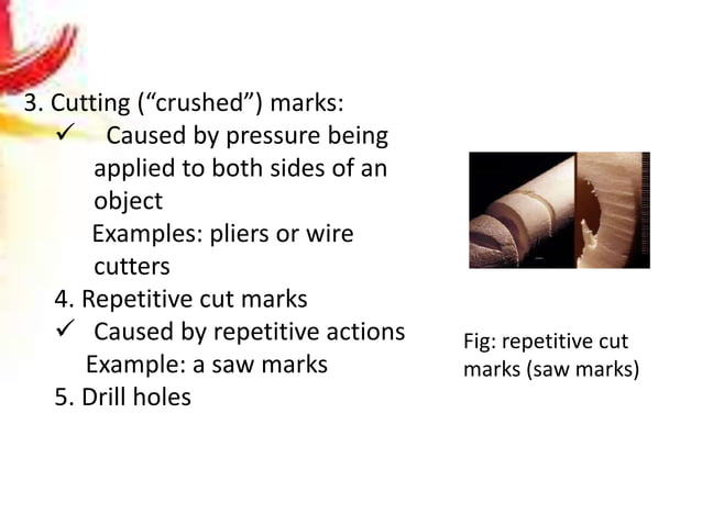 Forensic analysis of tool marks | PPTX | Woodworking | Arts and Crafts