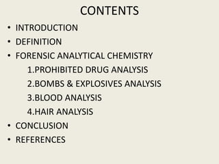 Forensic analytical chemistry | PPTX