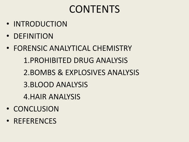 Forensic analytical chemistry | PPTX | Blood Disorders | Diseases and ...