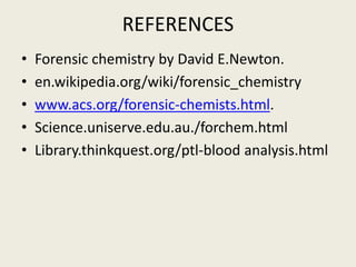 Forensic analytical chemistry | PPTX