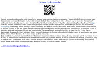 Forensic Anthropologist | PPT