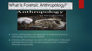 Forensic anthropology case study | PPTX